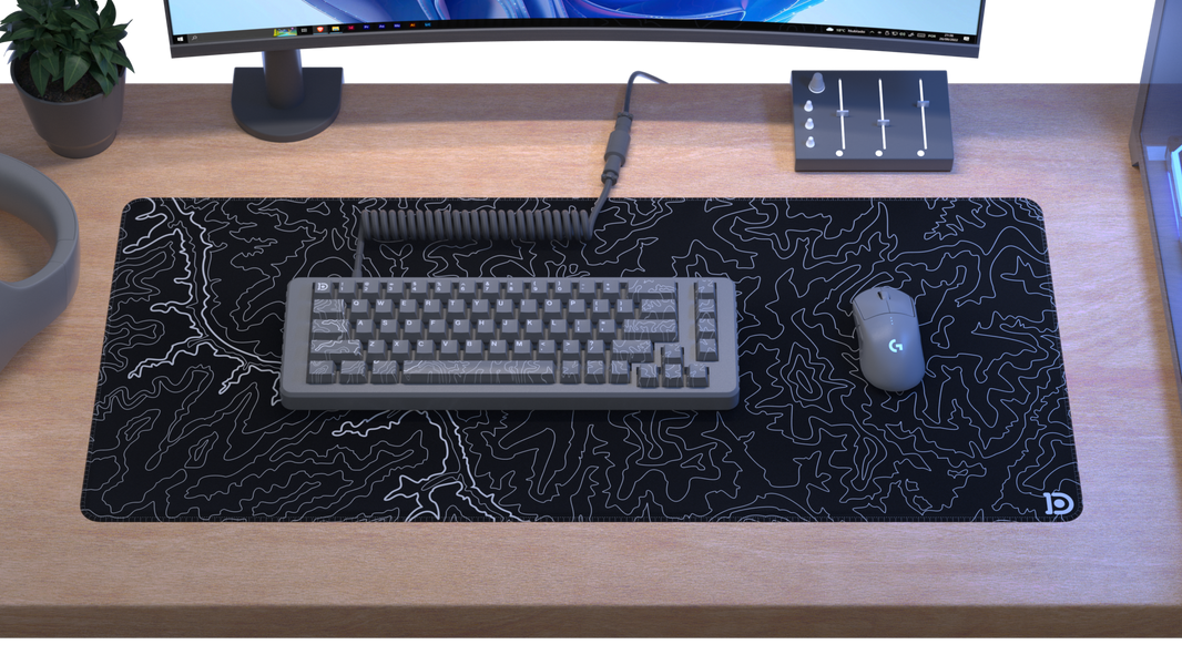 White Topo Canyon Keycaps | Deskr