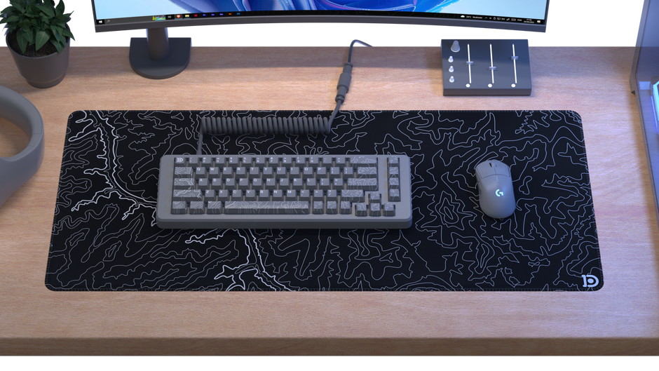 White Topo Canyon Keycaps | Deskr