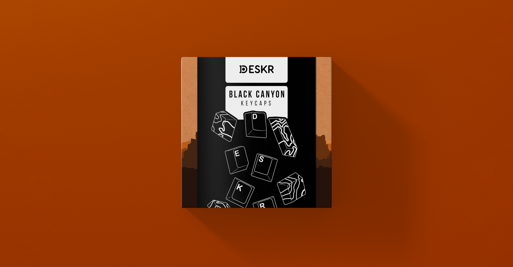 Black Topo Canyon Keycaps | Deskr